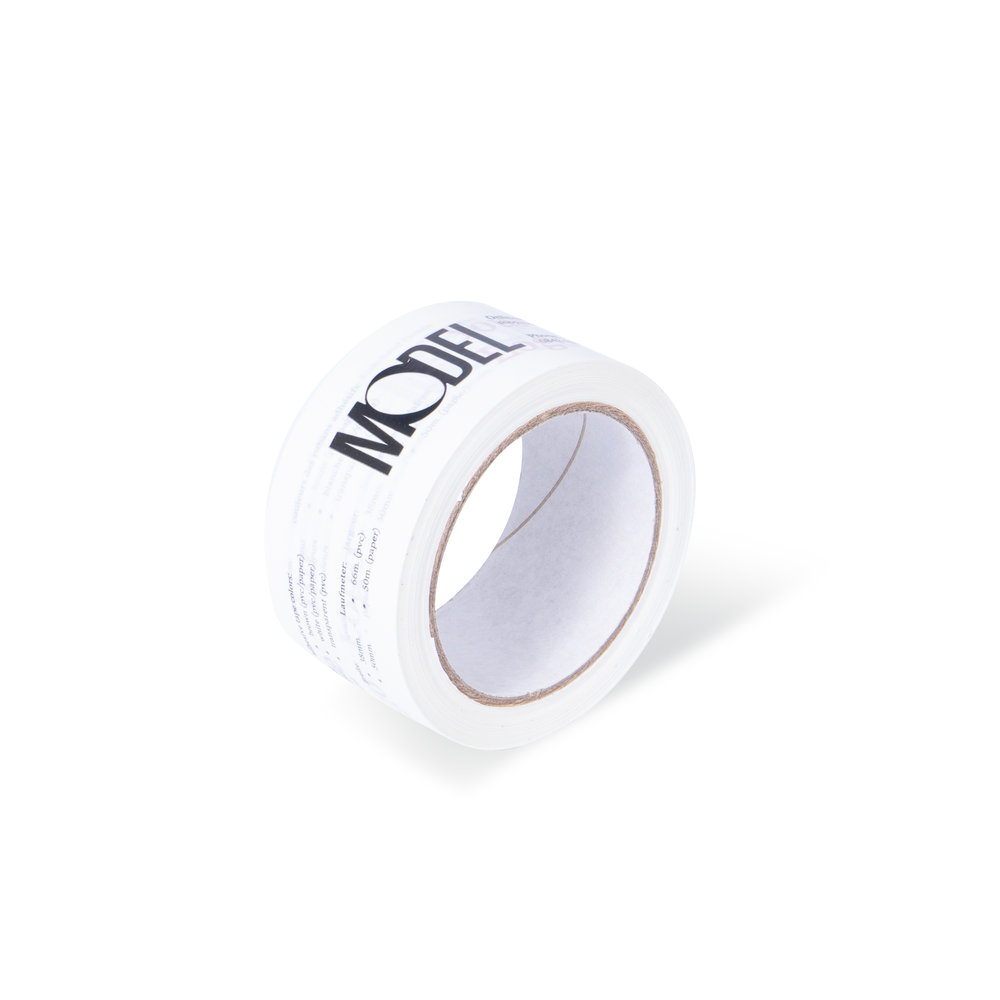 Custom PVC adhesive tape in white with 66 running meters & a width of ...