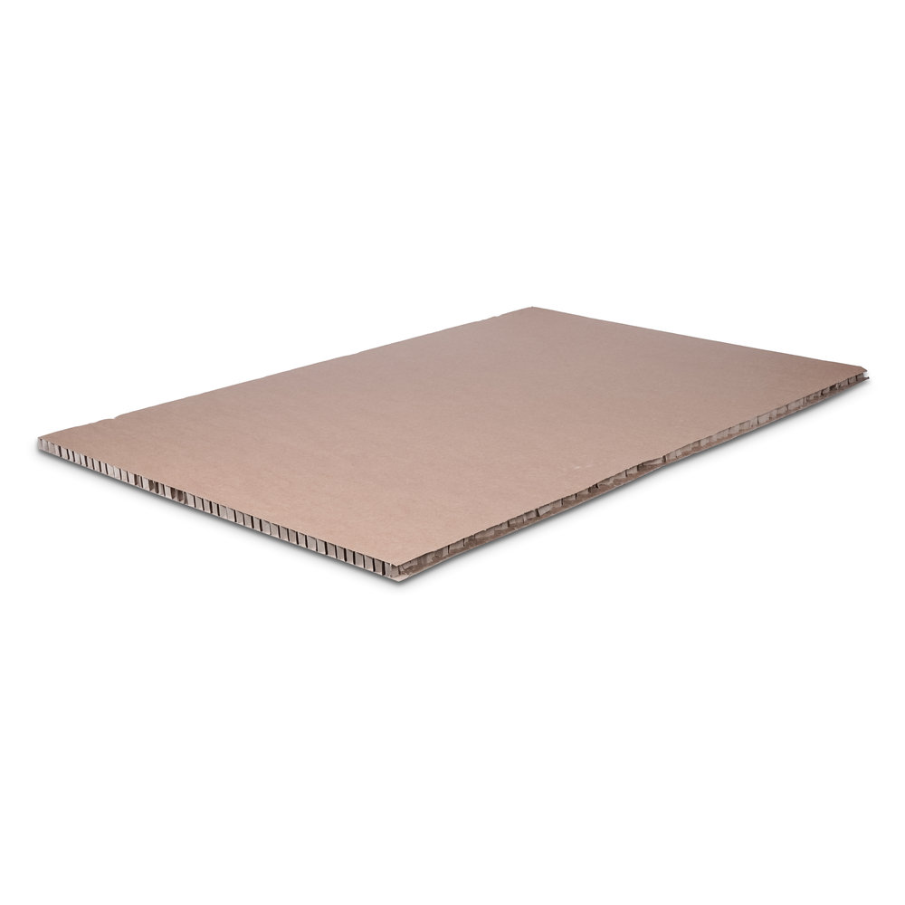 Honeycomb cardboard cut to size for cardboard pallet in brown 800x1200 mm